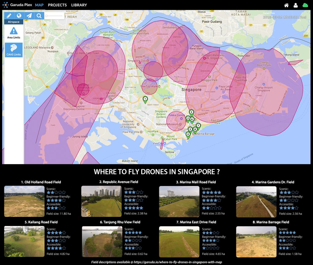 Where to fly drones in Singapore? (With Map) | Garuda Robotics